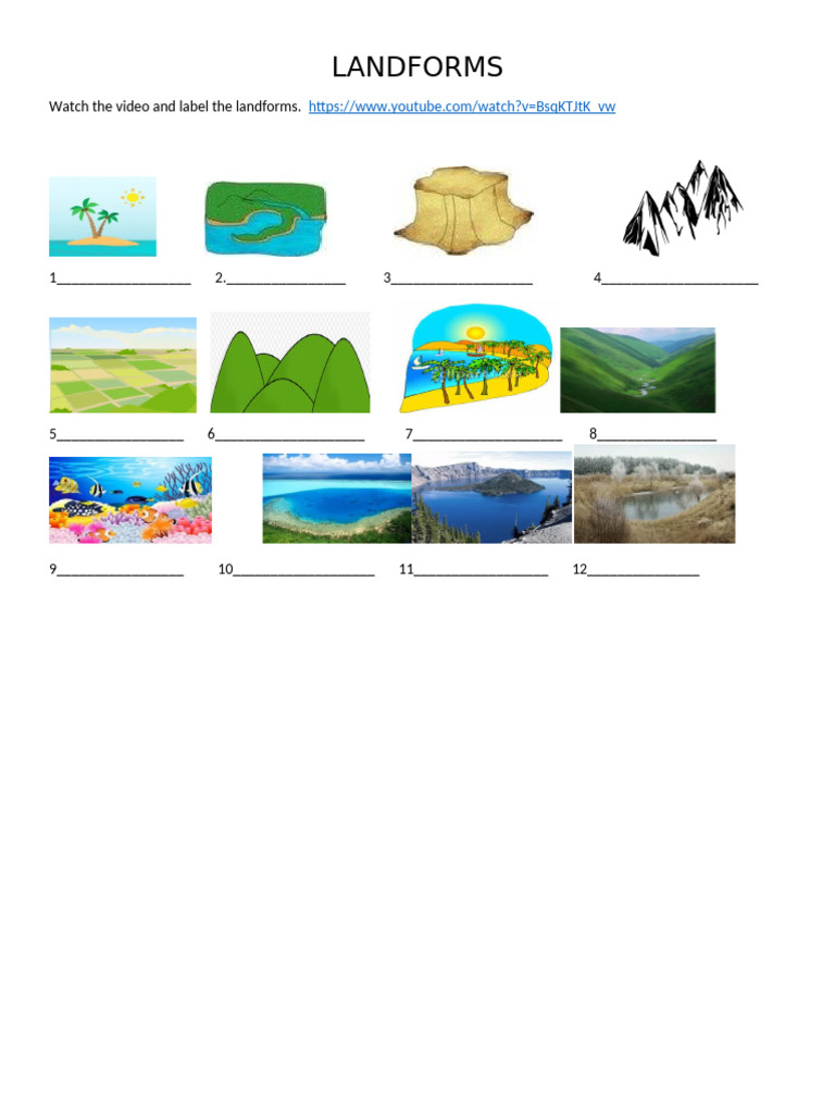 LANDFORMS PART 1 | PDF