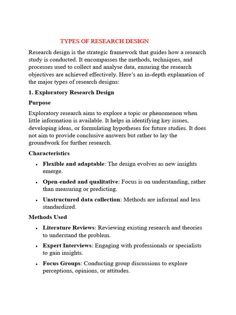 Types of Research Design | PDF | Experiment | Causality