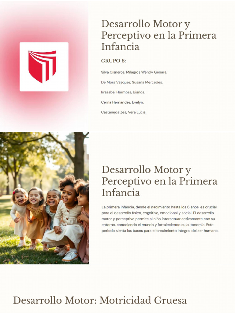 Dessarrollo Motor y Perspectivo en La Primera Infancia | PDF