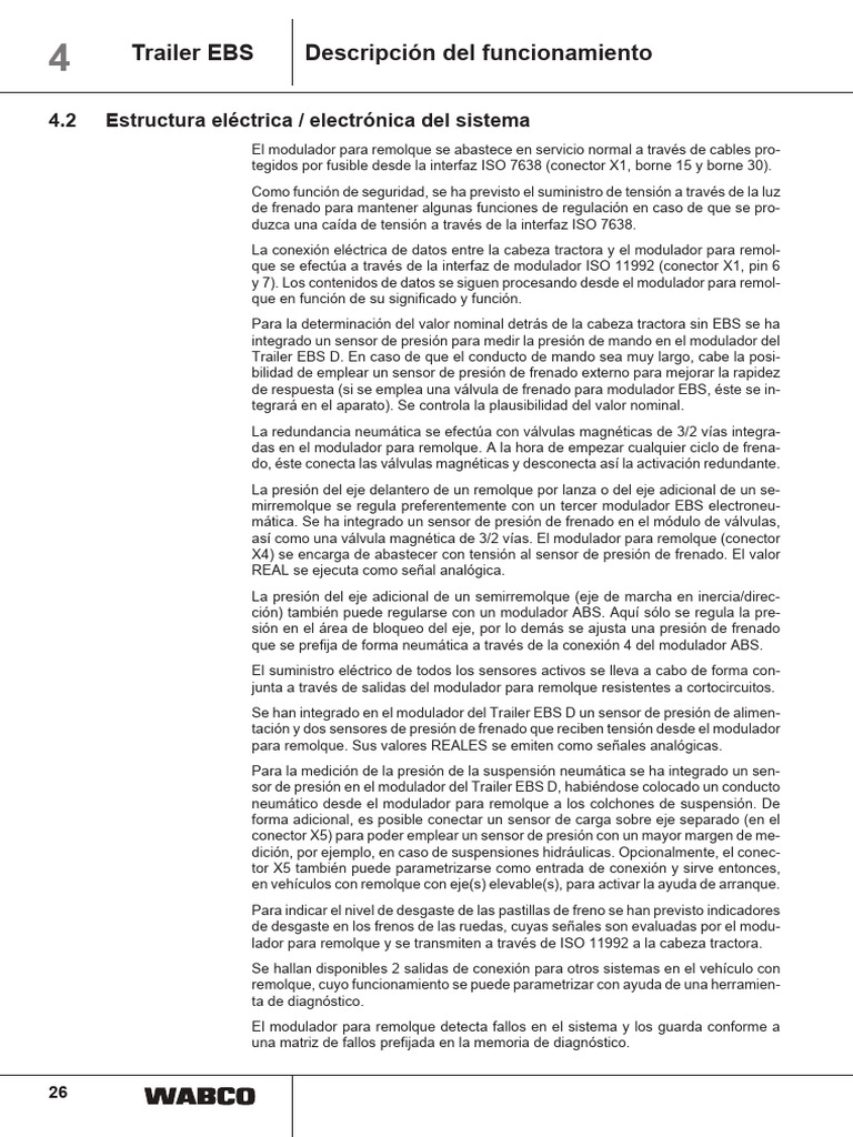 Funcionamiento Ebs Trailer | PDF | Equipamento | Tecnologia de veículos