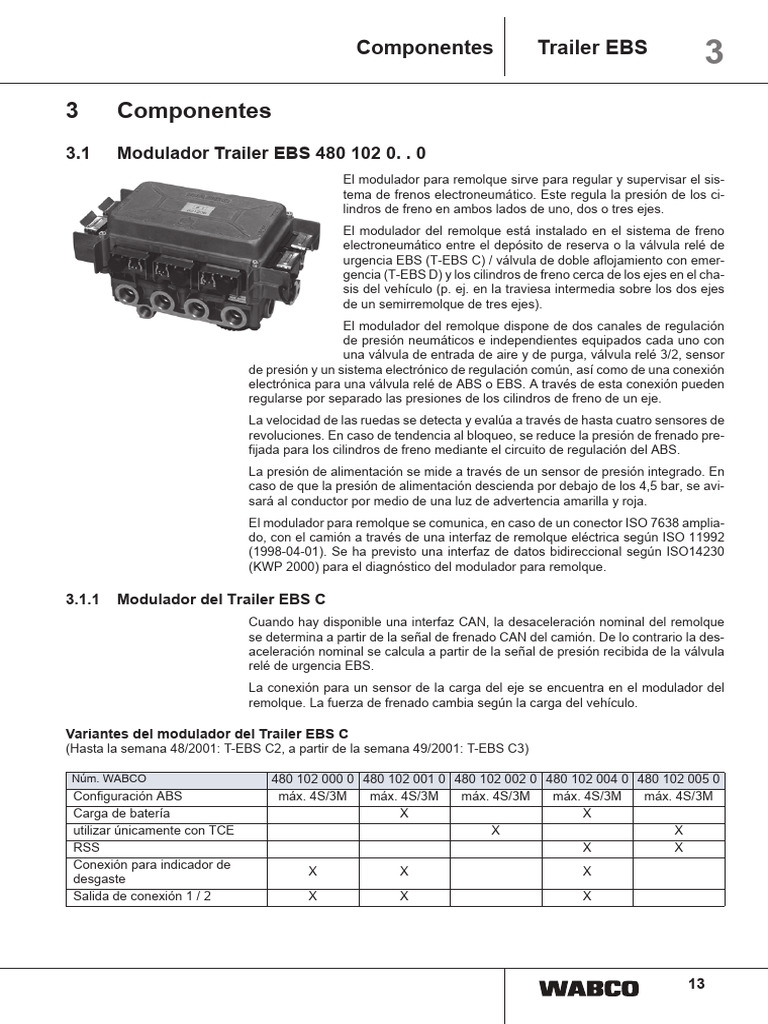 Componentes Ebs Trailer | PDF