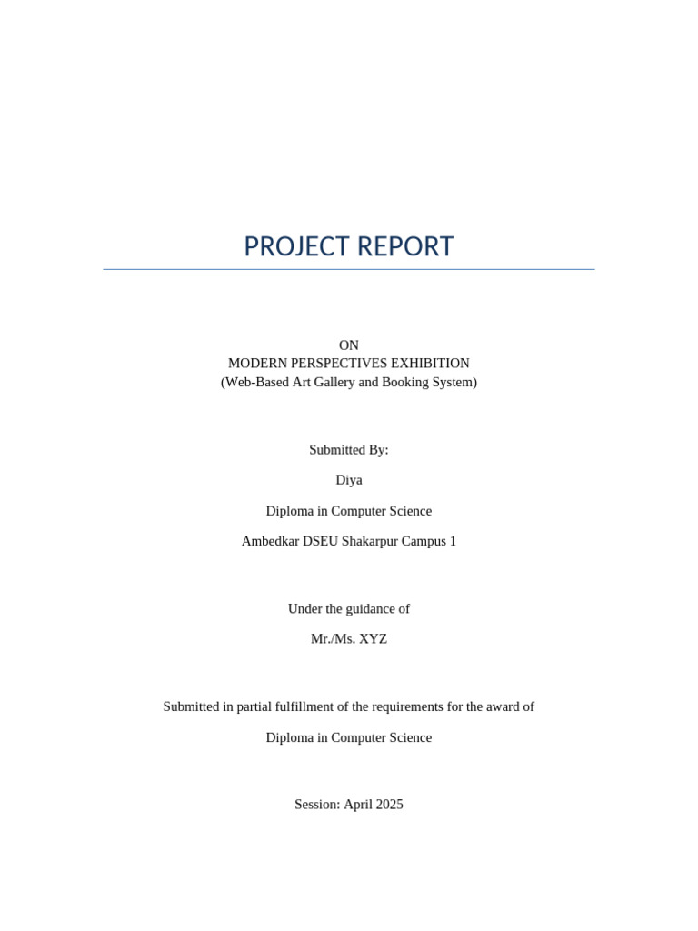 Modern Perspectives Project Report Part1 | PDF | Computing | Computer ...