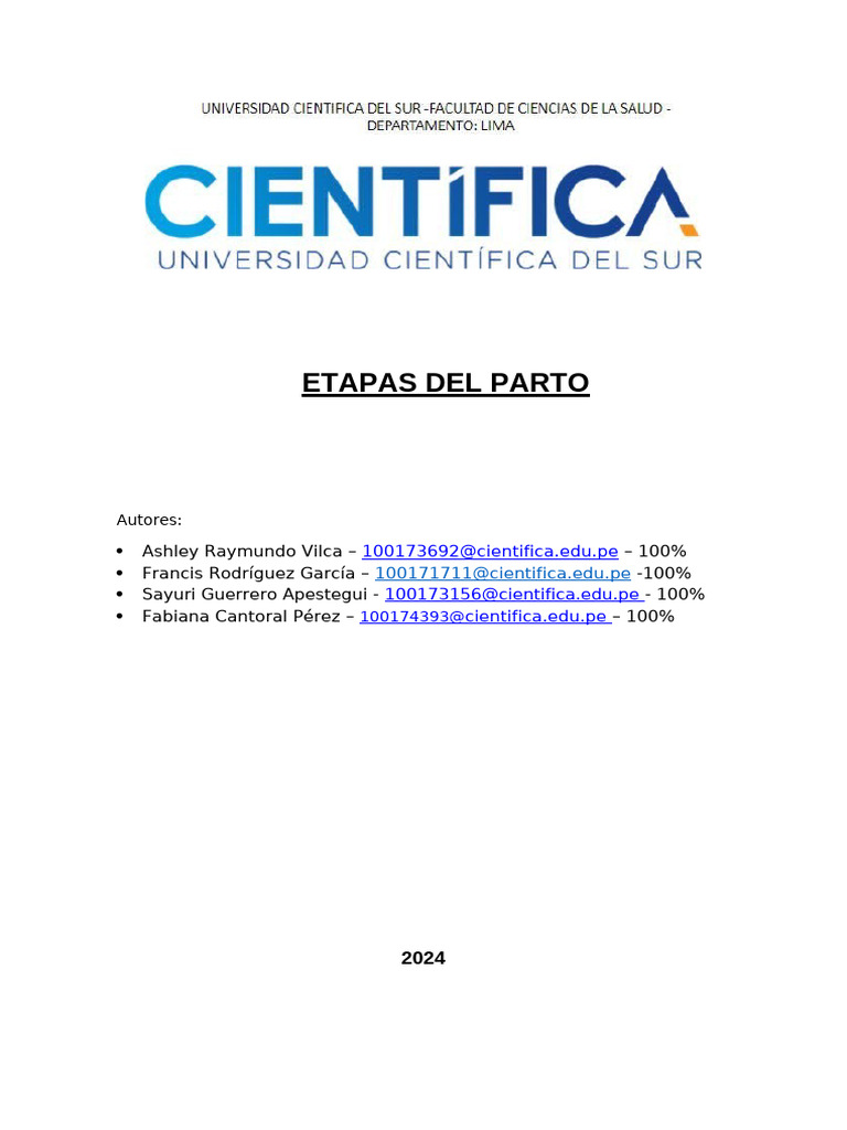 Ec3 Obstetriciaa | PDF | Parto | Periodo posparto