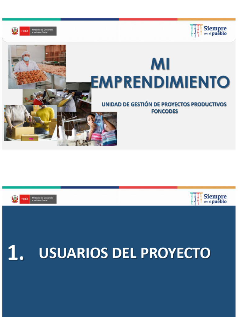 Emprendimiento Femenino en Lima: Proyecto FONCODES | PDF | Iniciativa ...