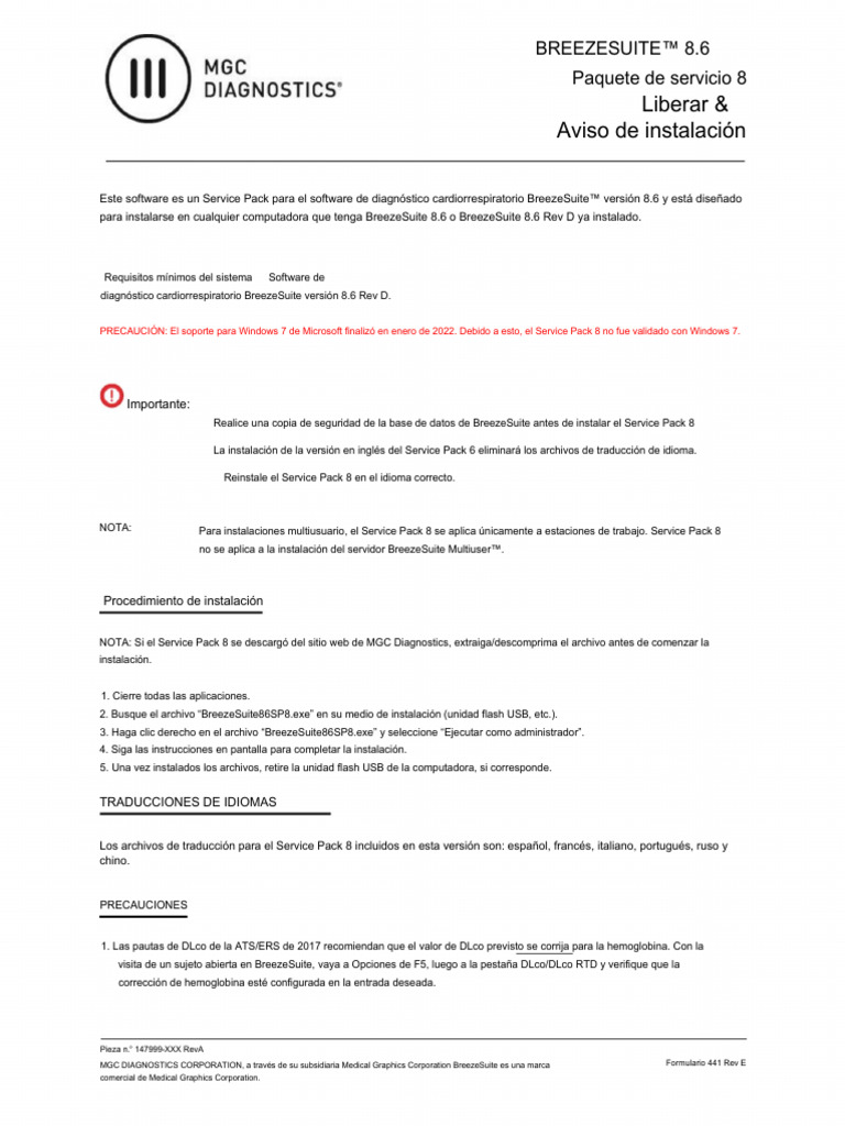 BreezeSuite 8 6 SP8 147999-XXX Release Installation Notice | PDF ...