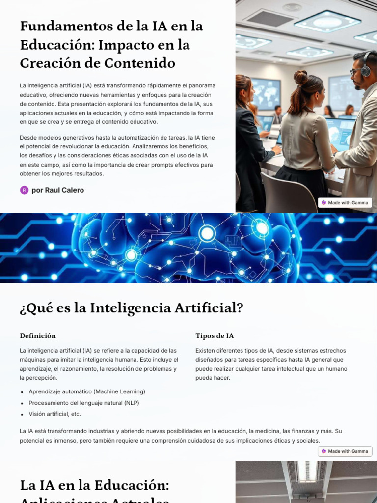 Fundamentos de La IA en La Educacion Impacto en La Creacion de ...
