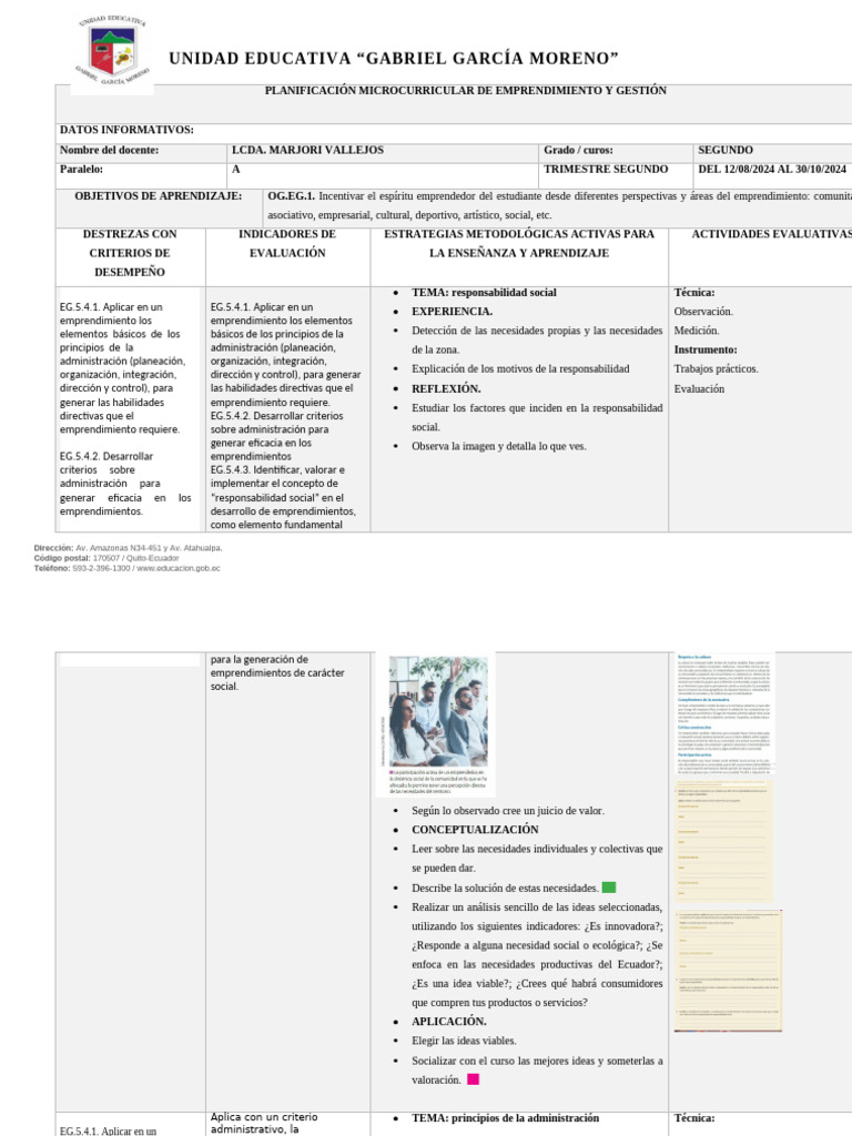 2DO - EMPRENDIMIENTO SEGUNDO TRIMESTRE | PDF | Iniciativa empresarial | Planificación