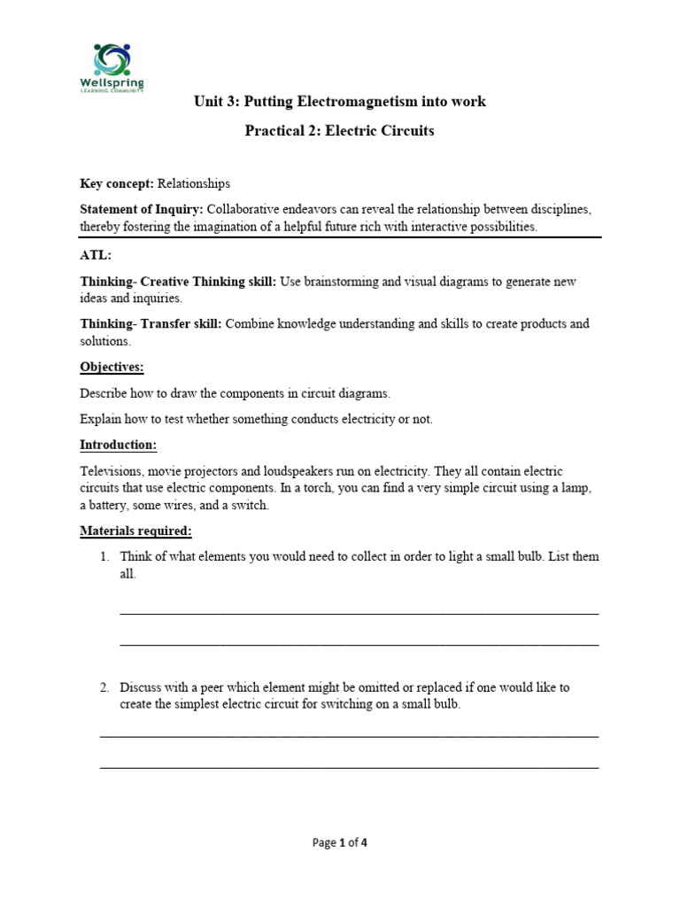 Practical 2 Electric Circuits-2 | PDF | Electricity | Electrical ...