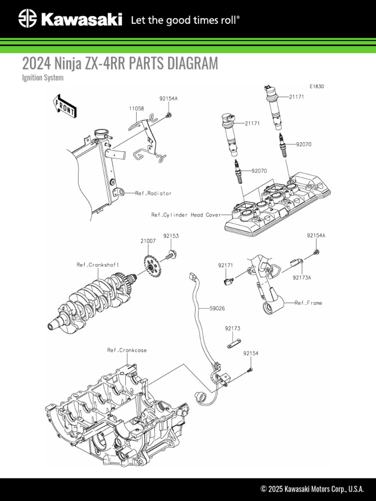 2024 Ninja ZX-4RR Ignition Parts List | PDF