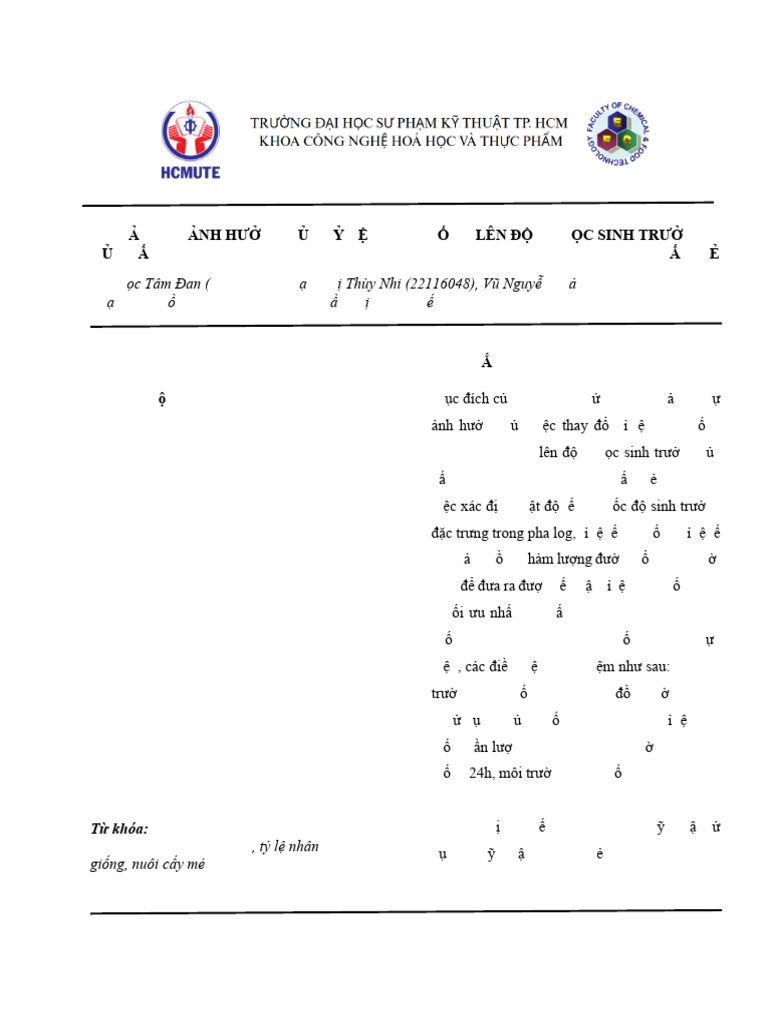 Fermentation Experiment Report | PDF