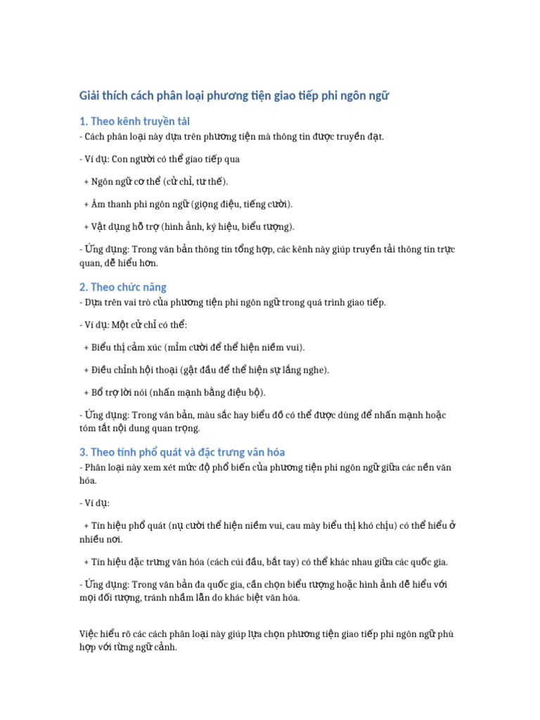 Phan Loai Giao Tiep | PDF