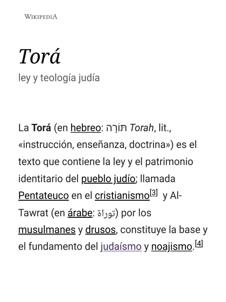 Torá | PDF | Tora | Judios y judaísmo