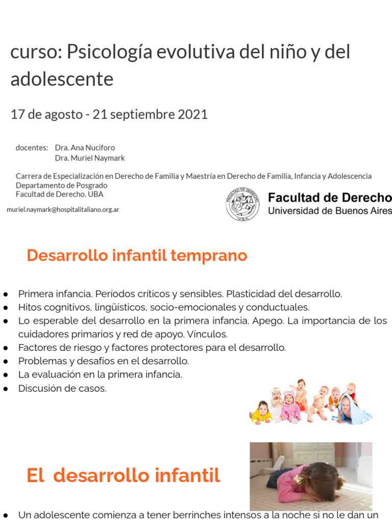 PSICOLOGIA EVOLUTIVA (Todas Las Clases) | PDF | Teoría de apego | Adultos
