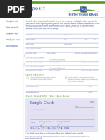 CIBC Void Cheque - Direct Deposit Form | PDF | Payments | Cheque