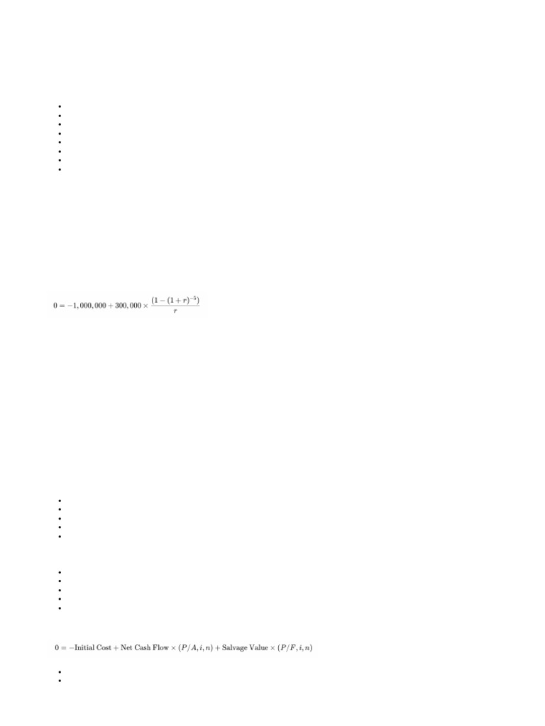 Investment Rate of Return Analysis | PDF | Internal Rate Of Return ...