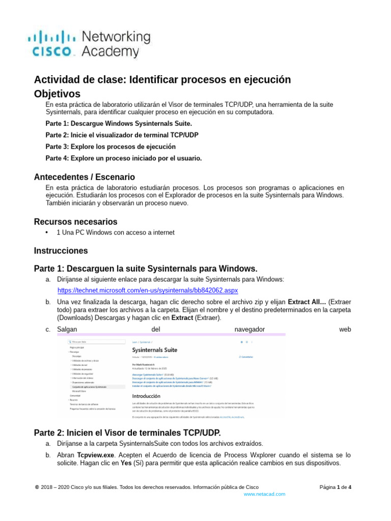 .3.0.3 Class Activity Identify Running Processes Es XL | PDF | Archivo ...