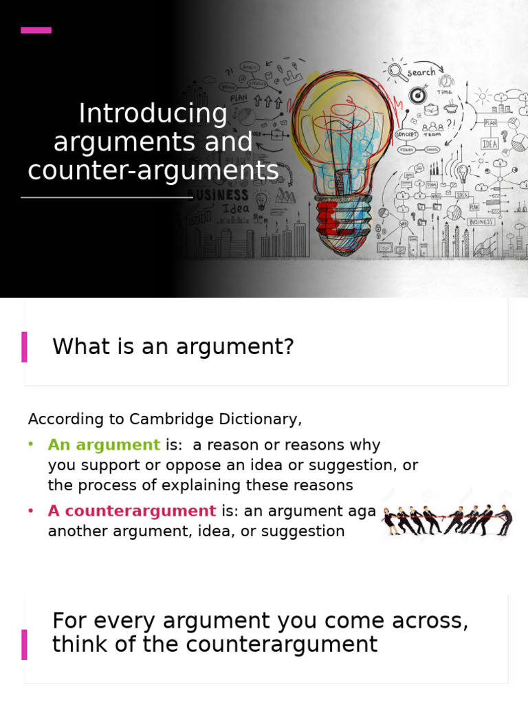 Introducing Arguments and Counterarguments | PDF