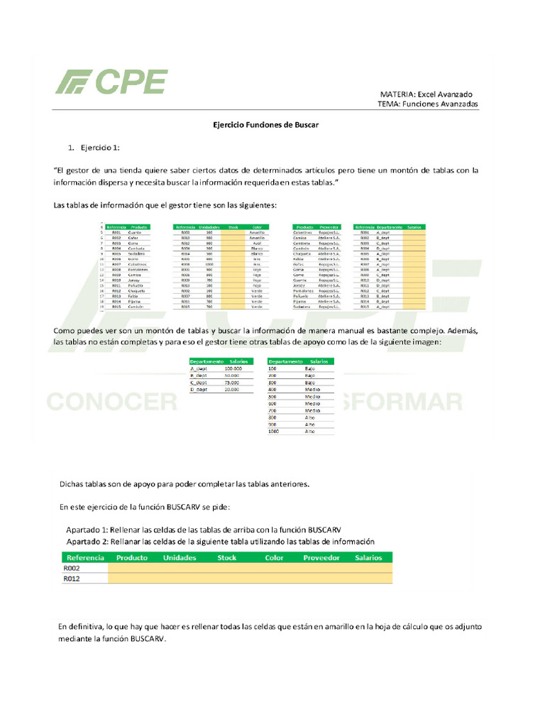 3 - Ejercicio Funciones Buscar | PDF