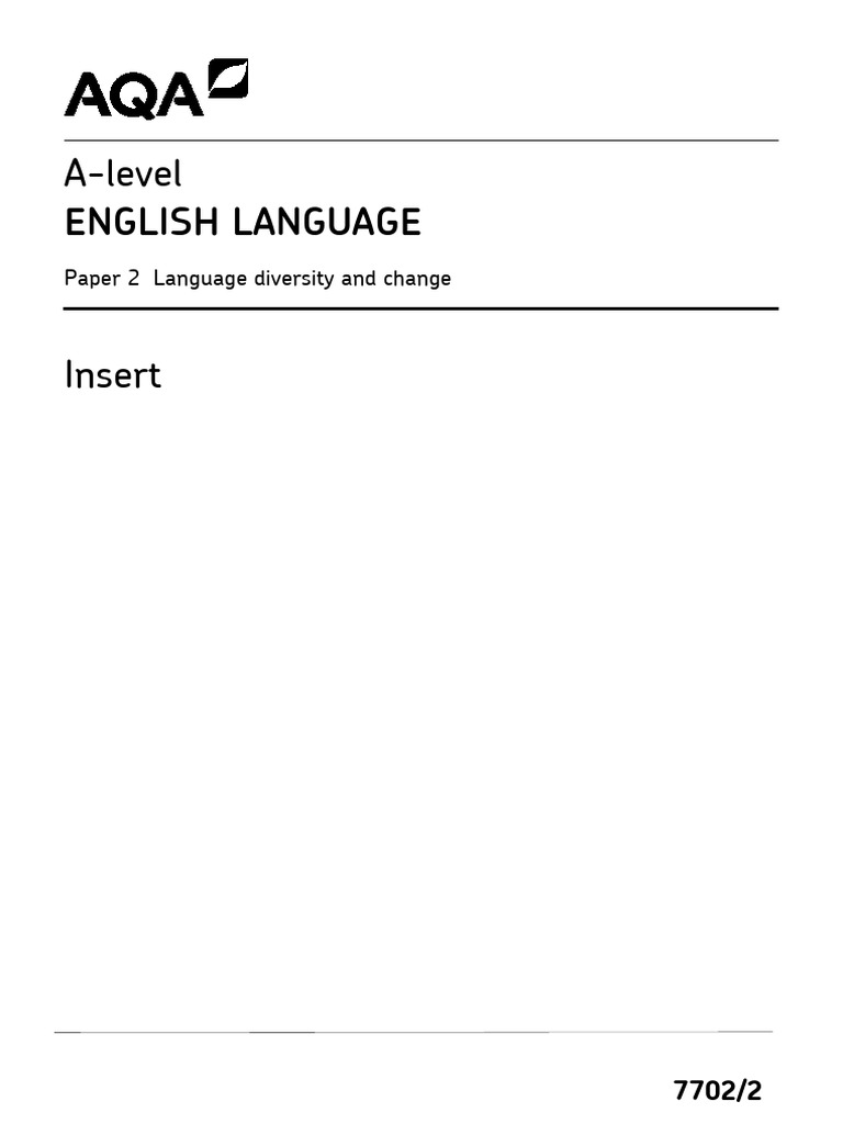 AQA English Language Paper 2 June 2018 | PDF