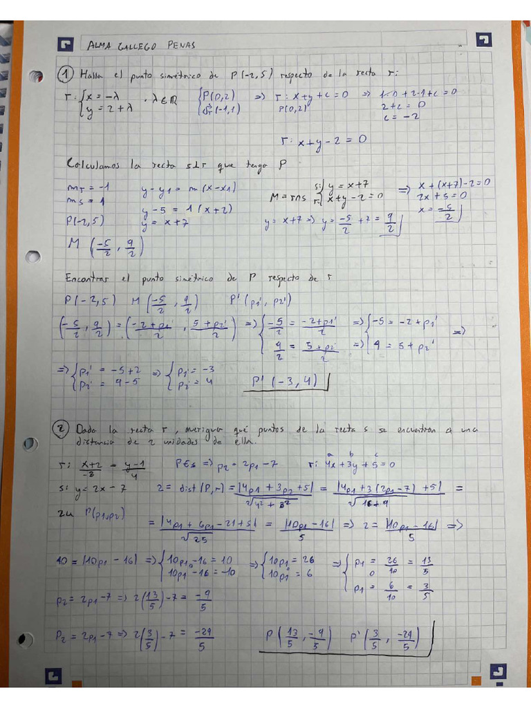 Boletín Problemas Afines y Métricos | PDF