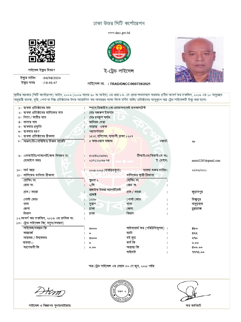 Trade License 2024-2025 | PDF