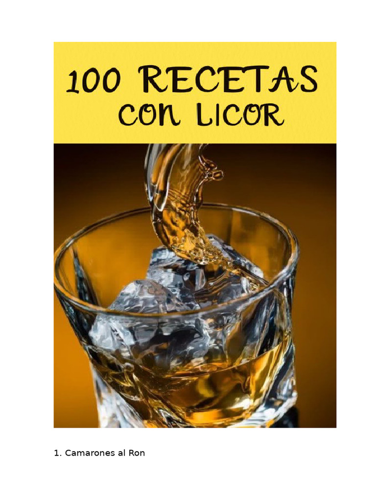 100 Recetas Con Licor | PDF | Cocinando | Salsa