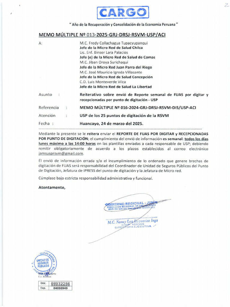 Memo Multiple #013 2025 Usp Aci | PDF