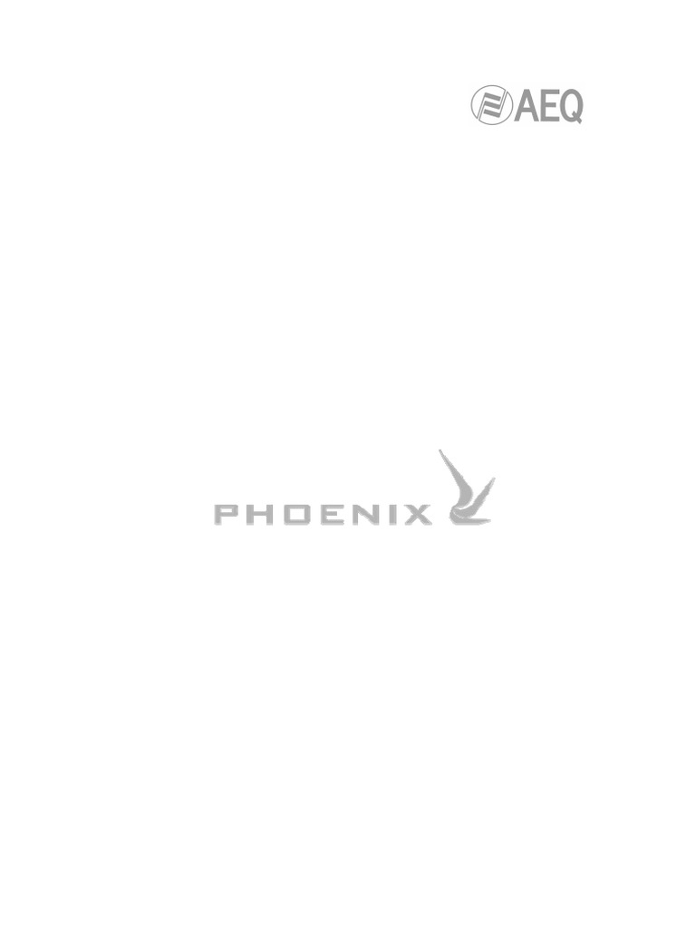 AEQ ControlPHOENIX Users Manual | PDF | Session Initiation Protocol ...