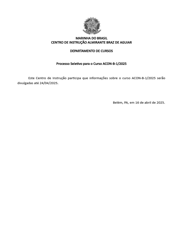Nota Informativa Acon B 1 2025 | PDF