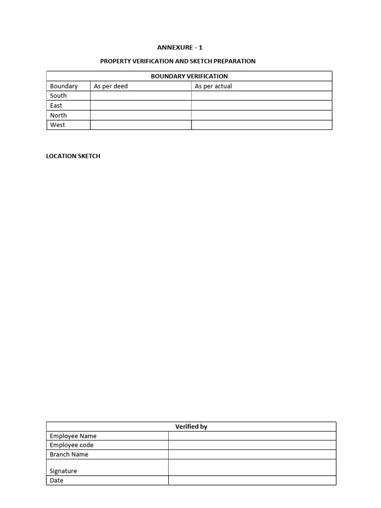 Location Sketch Application Form | PDF