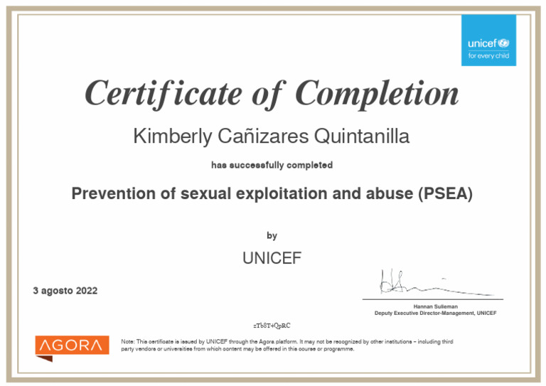 PSEA2020 - Course Certificate - PSEA 2020 | PDF
