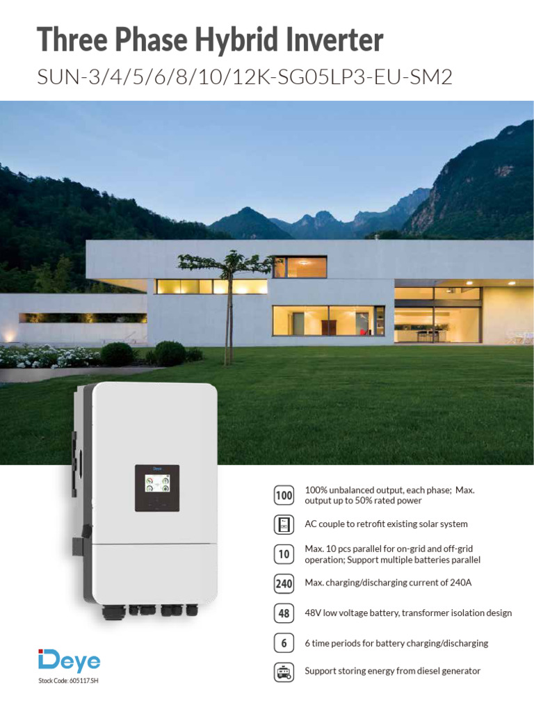 SUN-12K-SG05LP3-EU-SM2 Inverter Specs | PDF | Alternating Current ...
