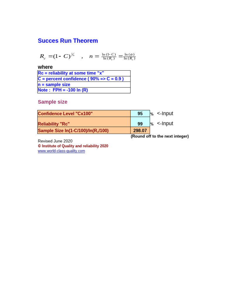 Relliability Templates Oct23 | PDF | Sample Size Determination ...