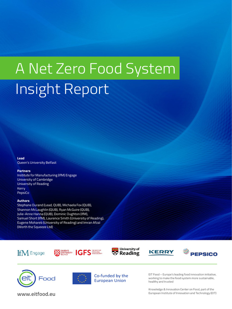 A-Net-Zero-Food-System-Insight-Report_FINAL_10052023 | PDF | Climate ...