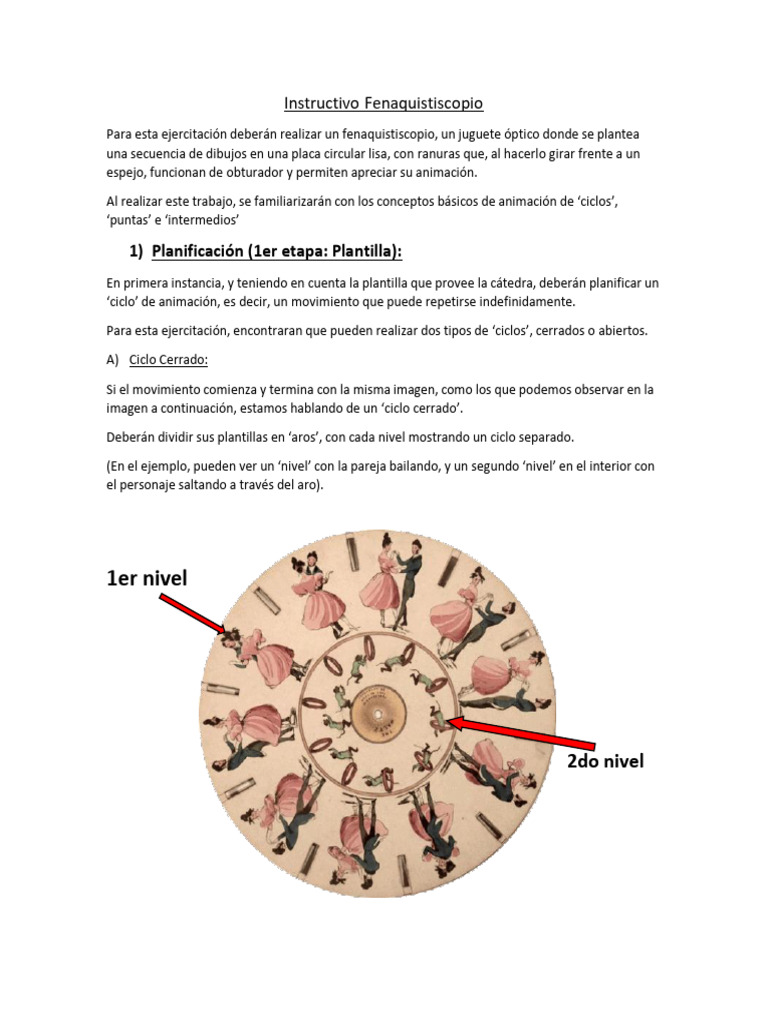 Instrucciones para Fenaquistiscopio | PDF | Animación