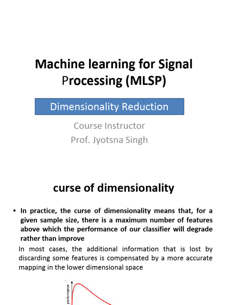MLSP-6 Dimensionality Reduction | PDF | Cognitive Science | Machine ...