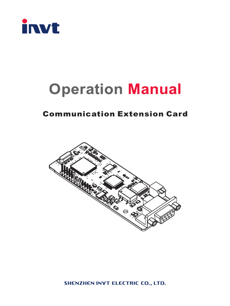 INVT-GD350-com-cart-PROFIBUS-CANopen-PROFINET | PDF | Electrical Engineering | Telecommunications