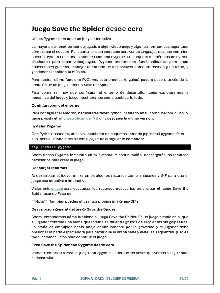 Pythonjuego Serpiente Pdf Python Lenguaje De Programación Videojuegos
