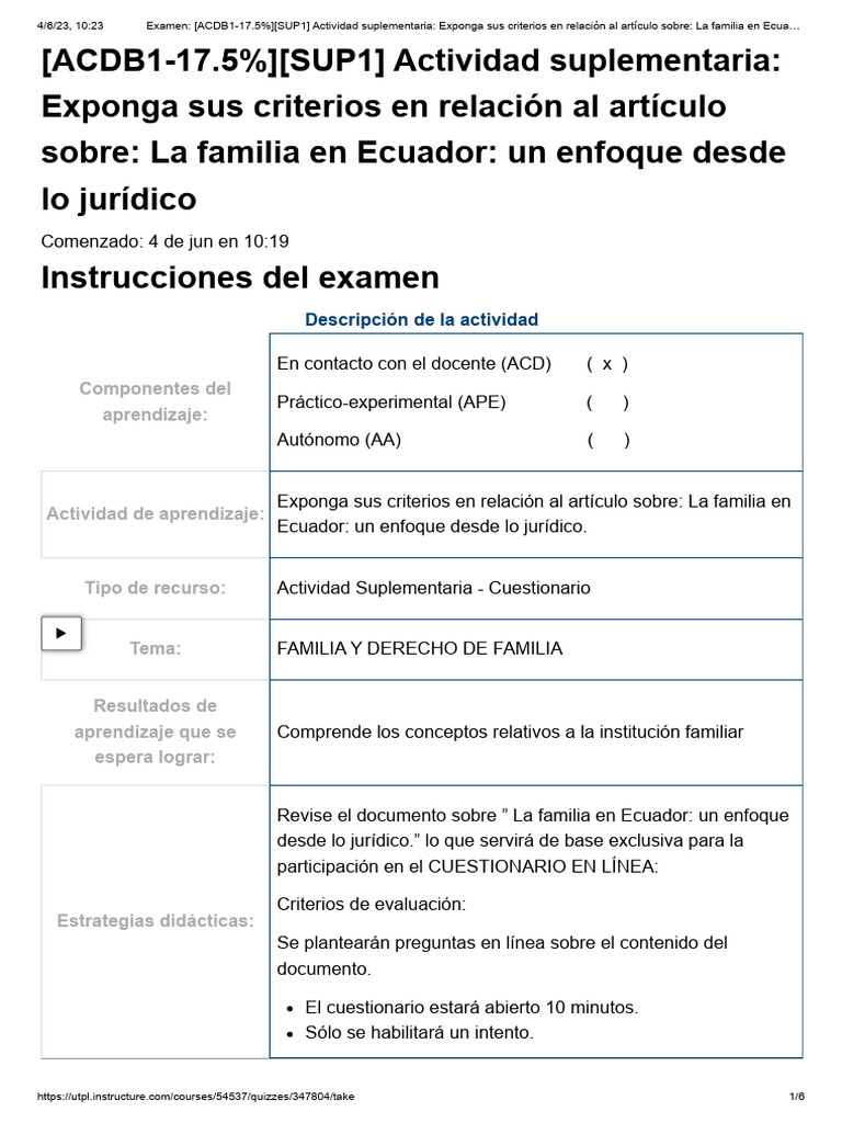 Examen_ [ACDB1-17.5%][SUP1] Actividad suplementaria_ Exponga sus criterios en relación al ...