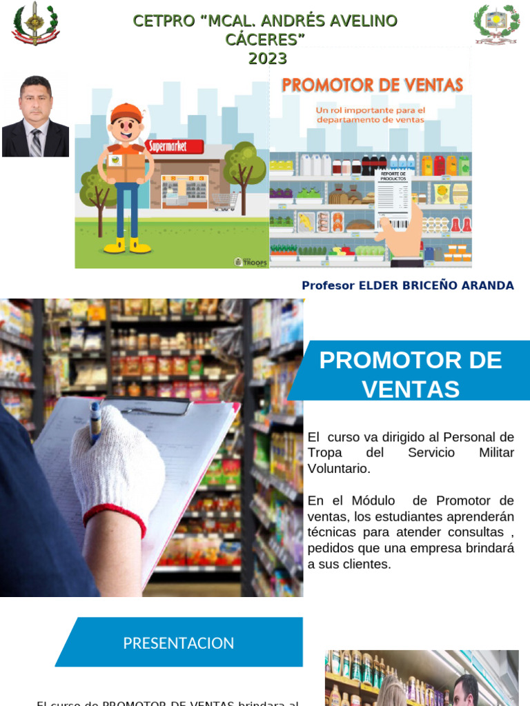 Induccion PROMOTOR DE VENTAS 2023 | PDF