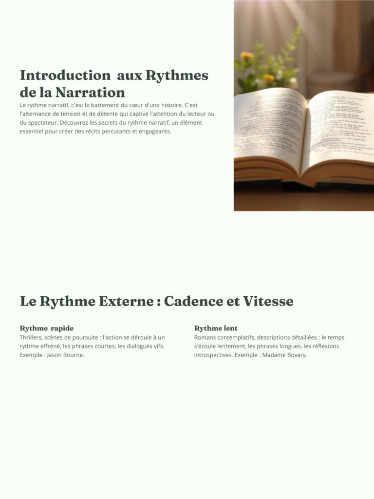 Introduction Aux Rythmes de La Narration PDF | PDF