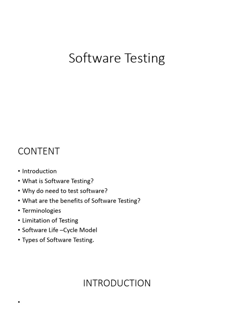 Software Testing U-1 P 1 | PDF | Software Testing | Verification And ...