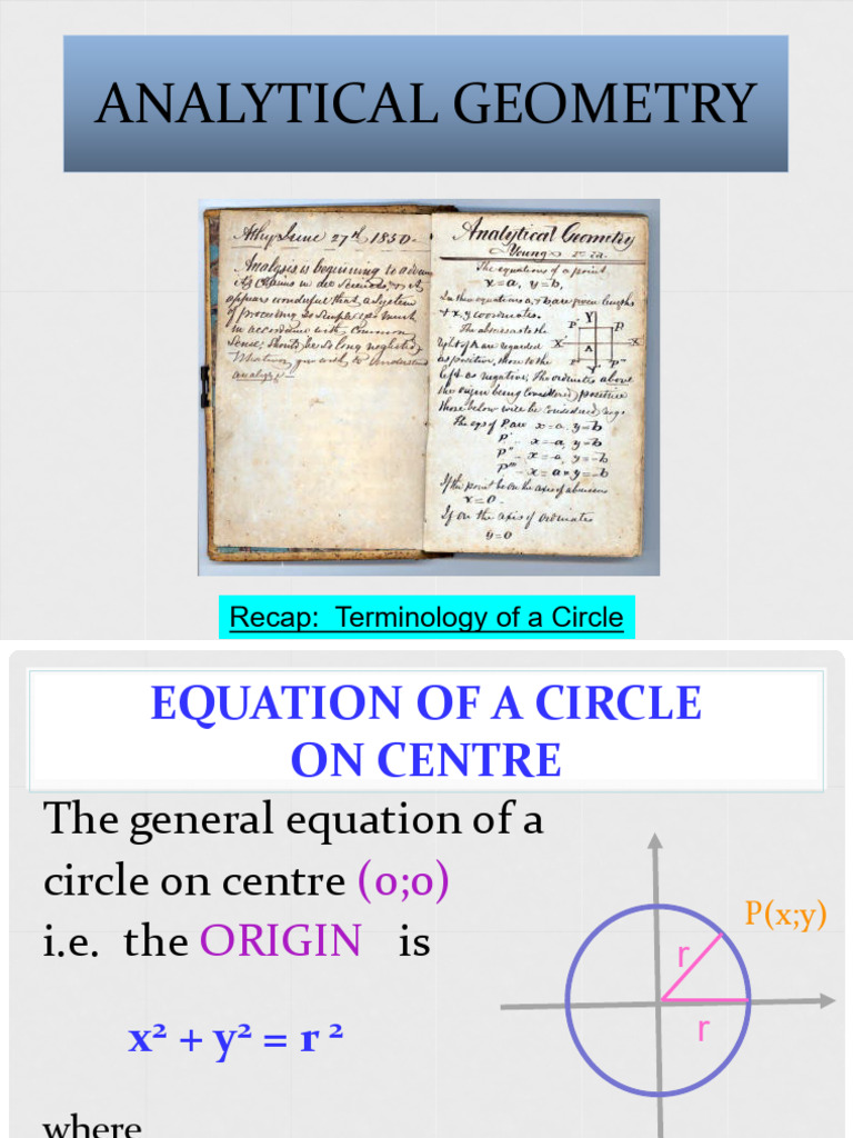 GR 12 Analytical Geometry | PDF | Circle | Tangent
