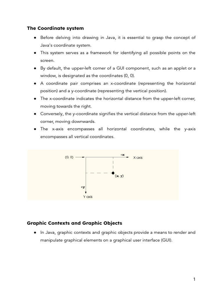Understanding Java's Coordinate System | PDF | Graphic Design ...