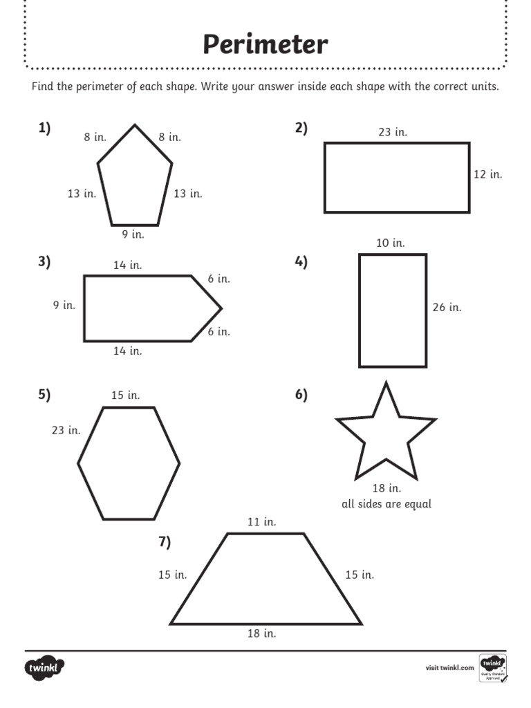 Third Grade Find The Perimeter Activity | PDF