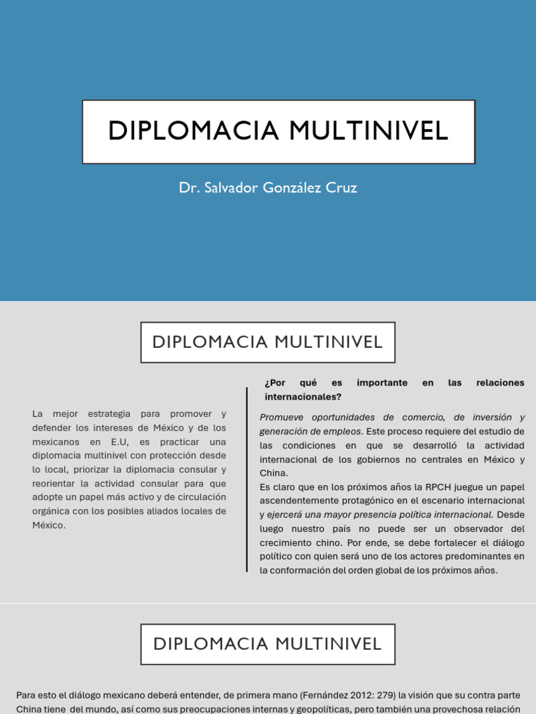 Diplomacia Multinivel | PDF | México | Diplomacia
