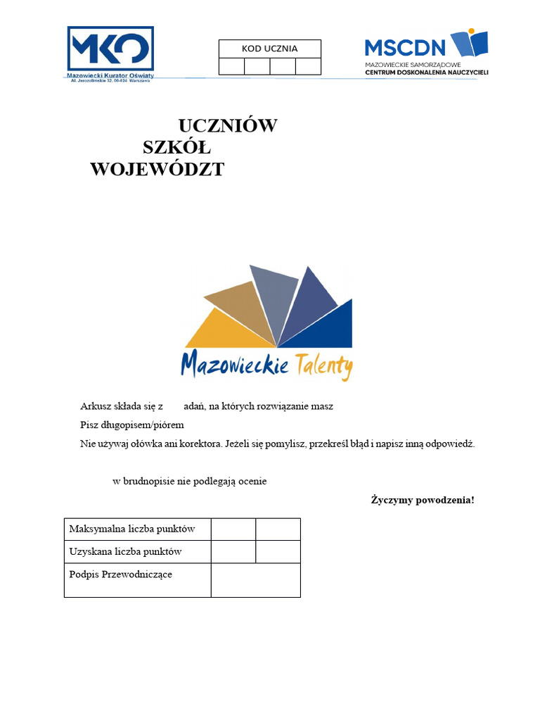 Arkusz Geo SP SZK | PDF