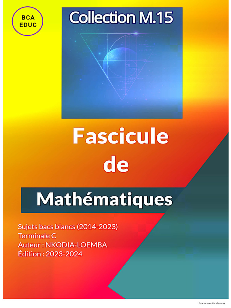 Collection M 15 Maths TleC Sujets Bacs Blancs | PDF