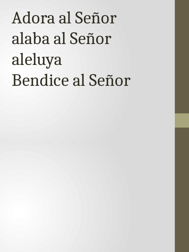 Adora al Señor | PDF