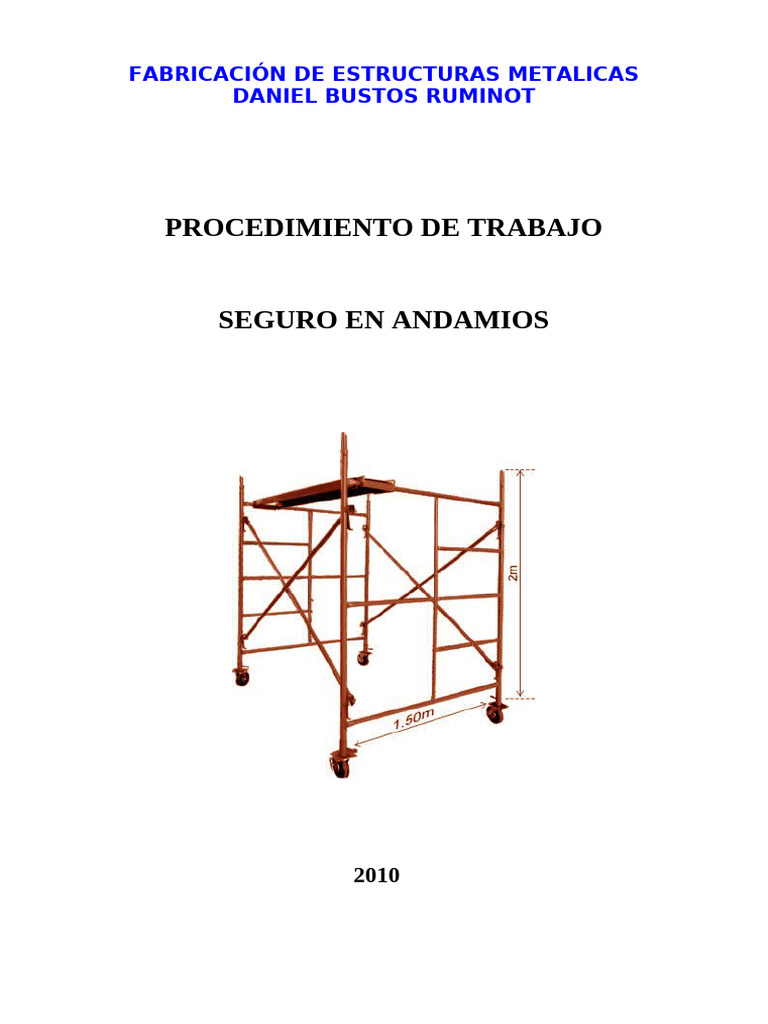 PTS - Andamios - Daniel Bustos | PDF | Andamio